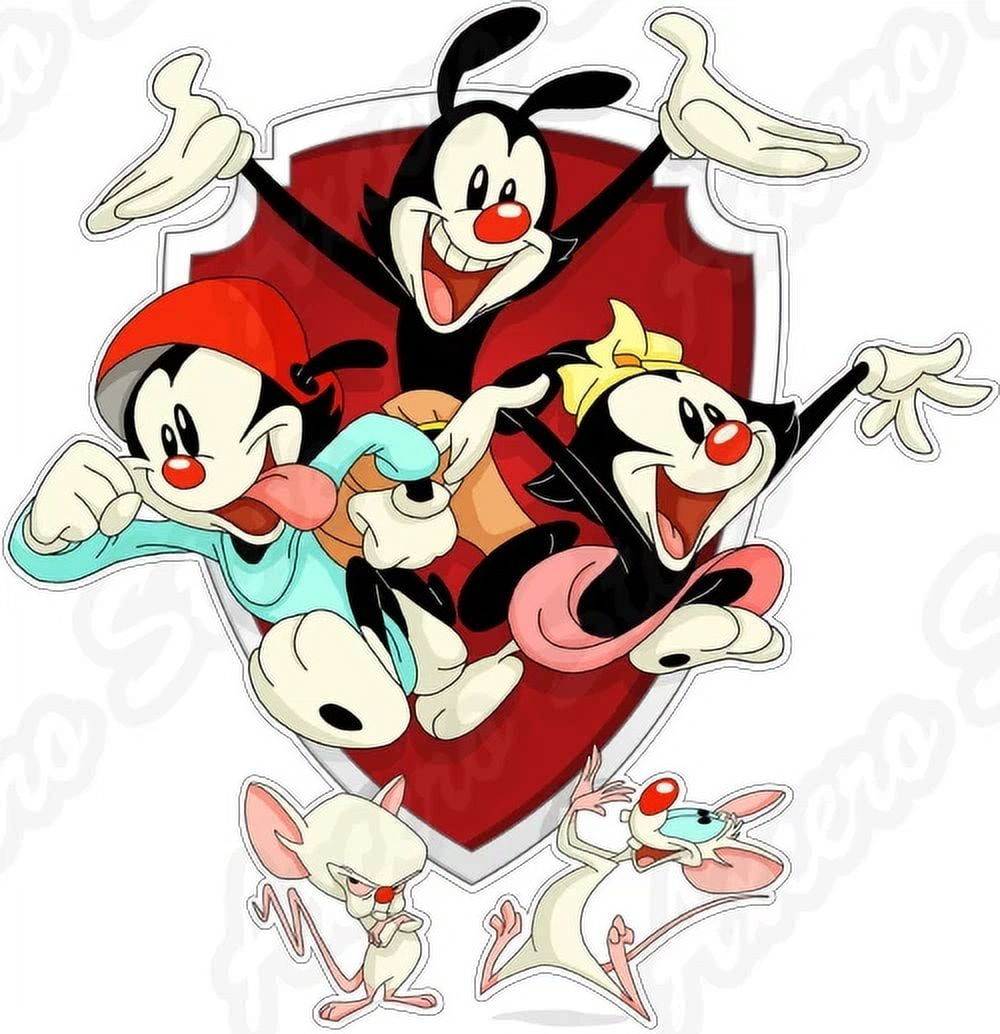 DOPASTICKER Yakko Wakko Dot Warner Pinky Brain Cartoon Car Sticker ...