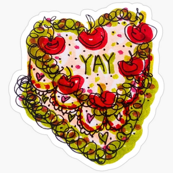 DOPASTICKER Yay Cake! Sticker Phone Sticker, Latop Sticker, Lover Gift ...