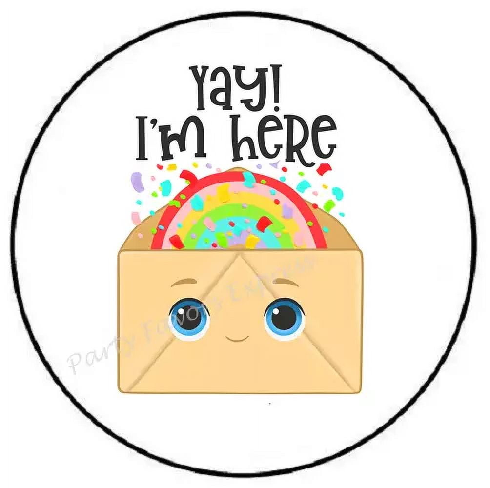 DOPASTICKER Yay I'M Here Decorative Laptop, Phone Stickers, Waterproof ...