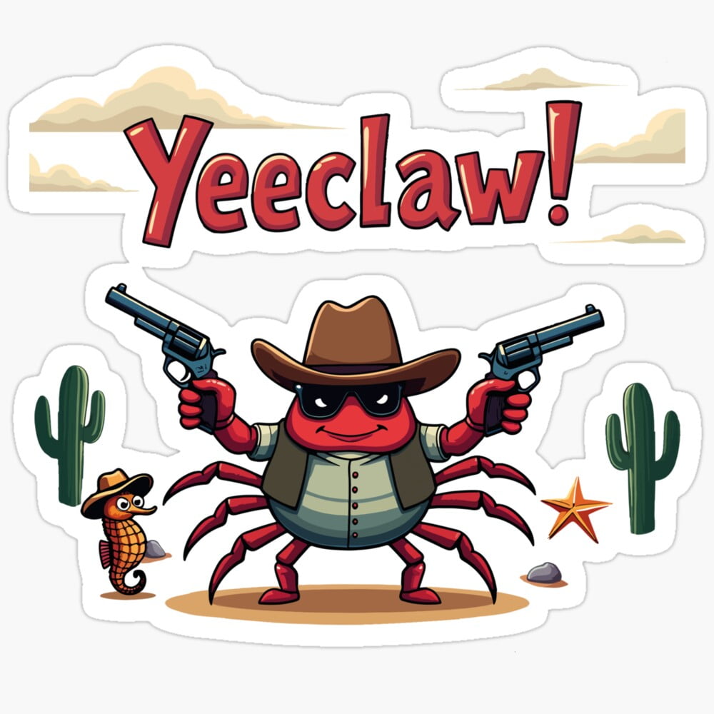 DOPASTICKER Yeeclaw Crub Sticker, Decorate Laptops, Water Bottles, And ...
