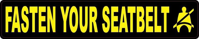 DOPASTICKER Yellow And Black Fasten Your Seatbelt Sticker Phone Sticker ...