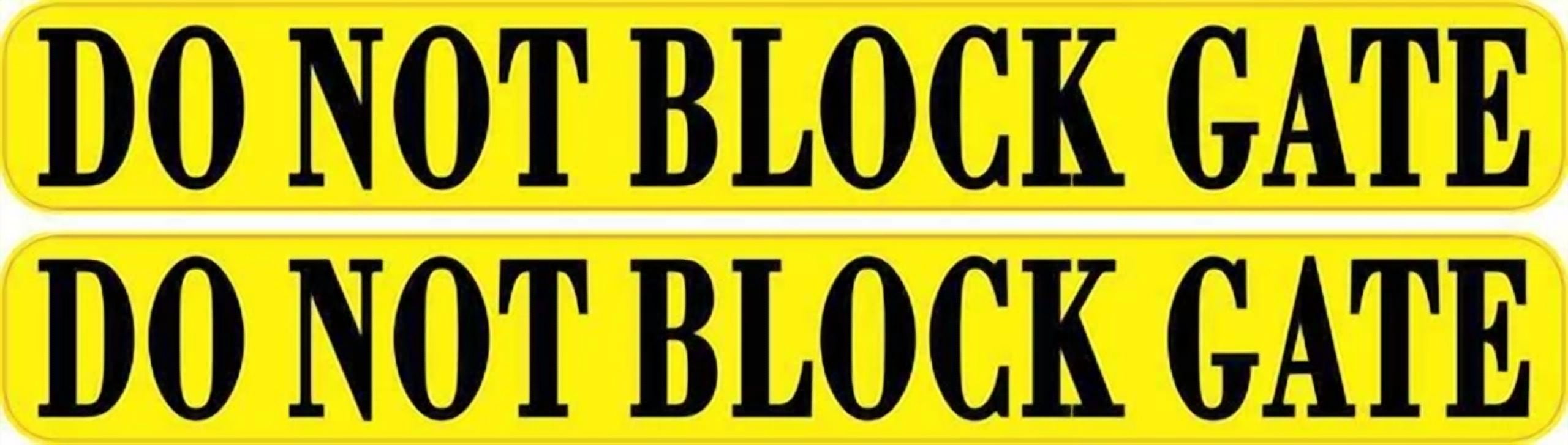 DOPASTICKER Yellow Do Not Block Gate Sticker Phone Sticker, Latop ...