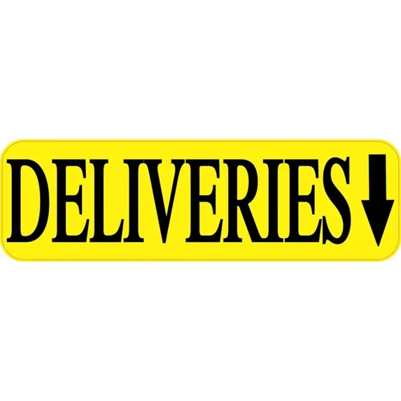 DOPASTICKER Yellow Down Arrow Deliveries Sticker Business Sticker Phone ...