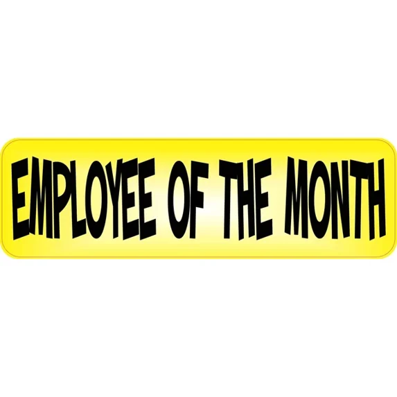 DOPASTICKER Yellow Employee Of The Month Sticker Phone Sticker, Latop ...