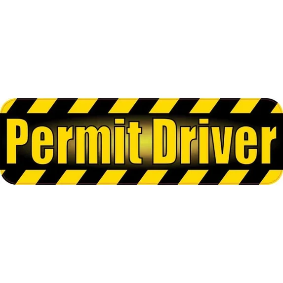 DOPASTICKER Yellow Fade Permit Driver Sticker Truck Sticker Phone ...