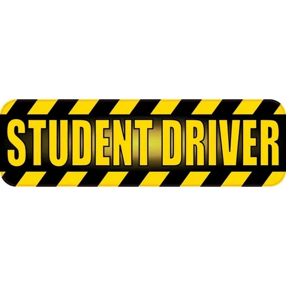DOPASTICKER Yellow Fade Student Driver Sticker Truck Sticker Phone ...