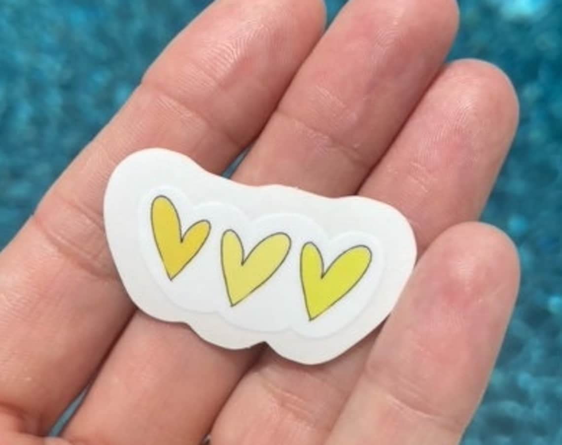 DOPASTICKER Yellow Heart Watercolor Vsco Sticker Laptop Sticker ...