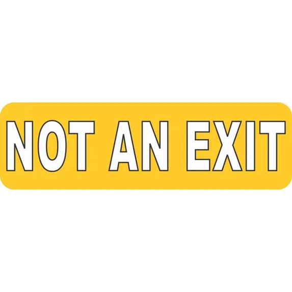 DOPASTICKER Yellow Not An Exit Sticker Phone Sticker, Latop Sticker ...