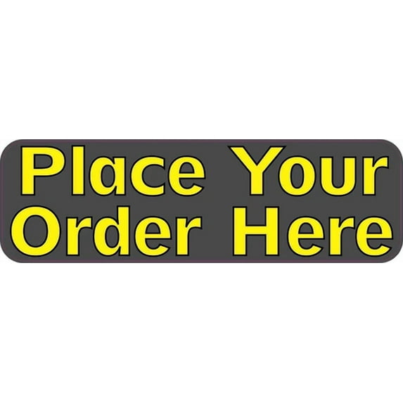 DOPASTICKER Yellow Place Your Order Here Sticker Business Sticker Phone ...