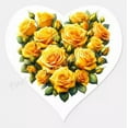 DOPASTICKER Yellow Roses - (Heart Shaped) Decorative Laptop, Phone ...