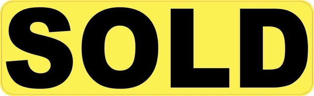 DOPASTICKER Yellow Sold Stickerhop Store Market Real Estate Sticker ...