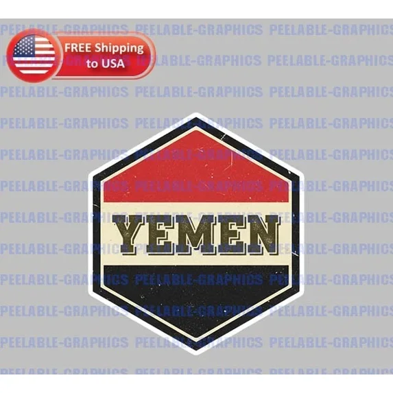 DOPASTICKER Yemen Country Souvenir Sticker Travel Luggage Sticker Phone ...