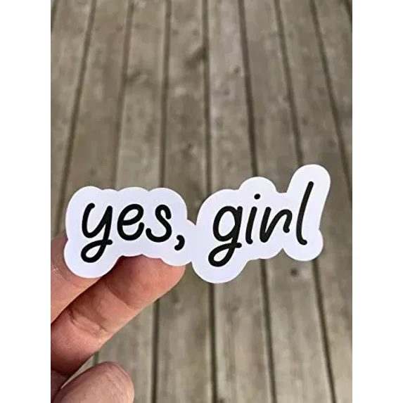 DOPASTICKER Yes, Girl Sticker Phone Decal Water Bottle Stickers, Cars ...
