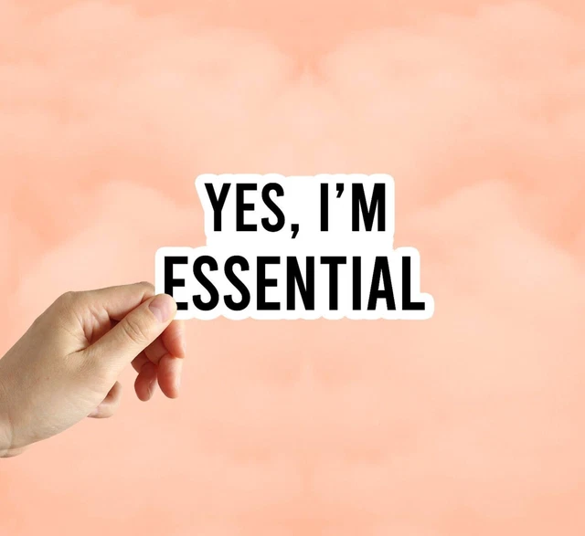 DOPASTICKER Yes I'M Essential Sticker Phone Decal Water Bottle Stickers ...