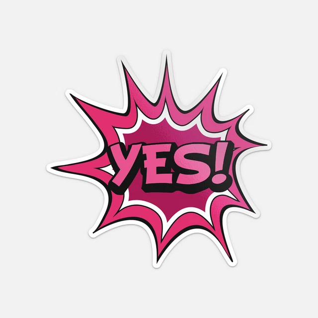 DOPASTICKER Yes Speech Bubble Comic Book Sticker Decal Phone Decal ...