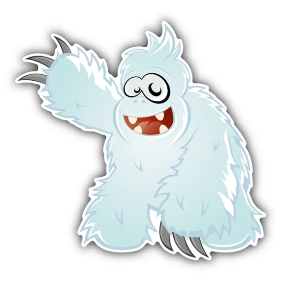 DOPASTICKER Yeti Cartoon Sticker Decal Phone Decal Water Bottle ...