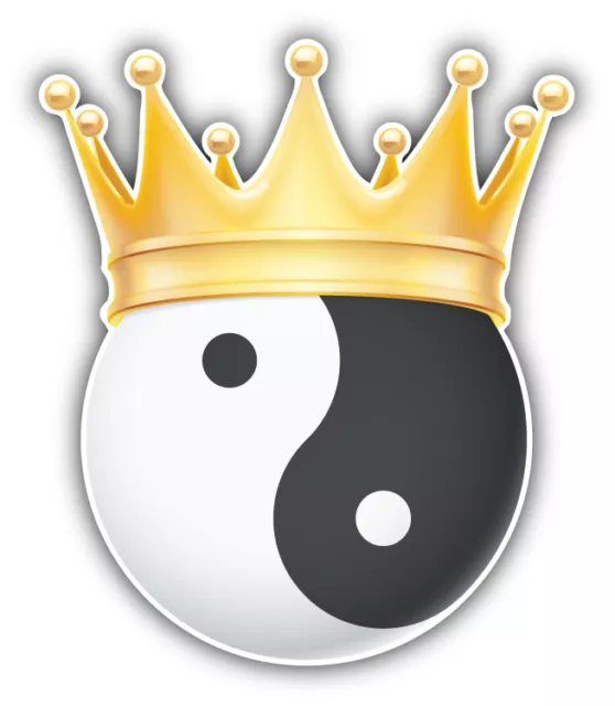 DOPASTICKER Yin Yang Golden Crown Sticker Decal Phone Decal Water ...