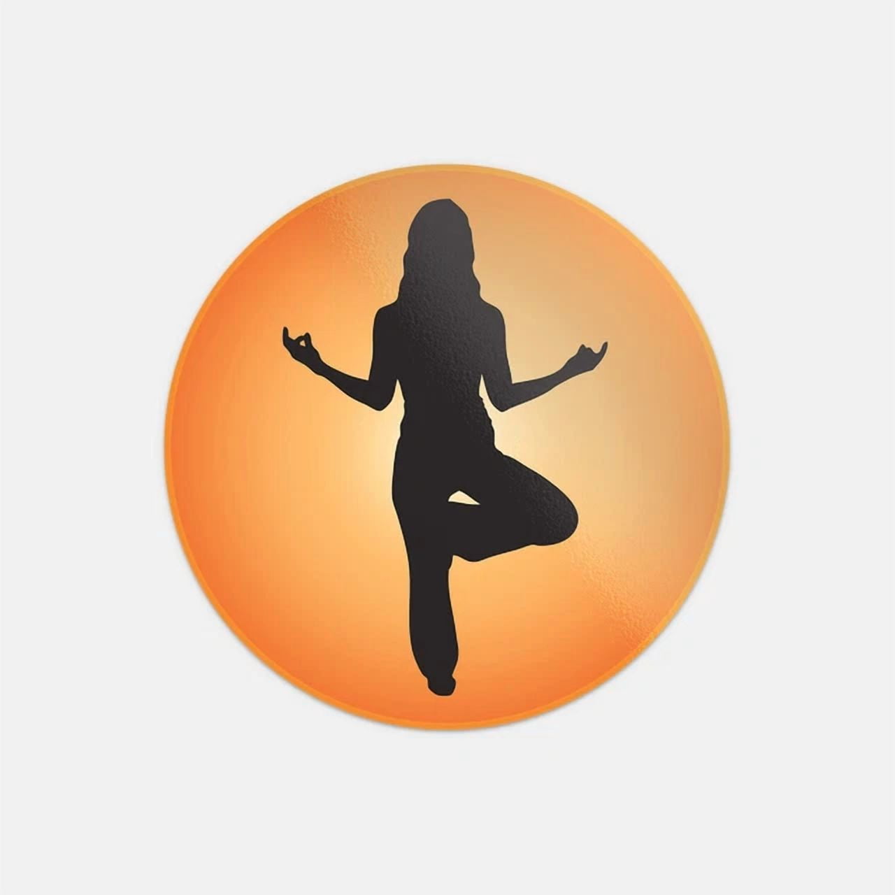 DOPASTICKER Yoga Icon Tree Pose Sport Sticker Decal Phone Decal Water ...
