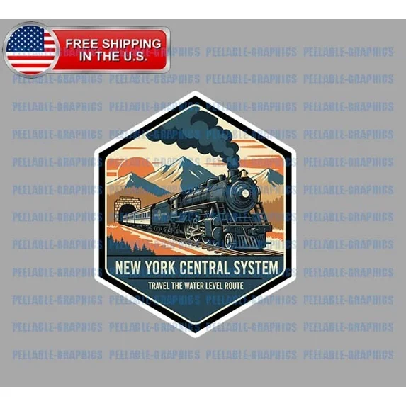 DOPASTICKER York Central System Railroad Travel Souvenir Luggage ...
