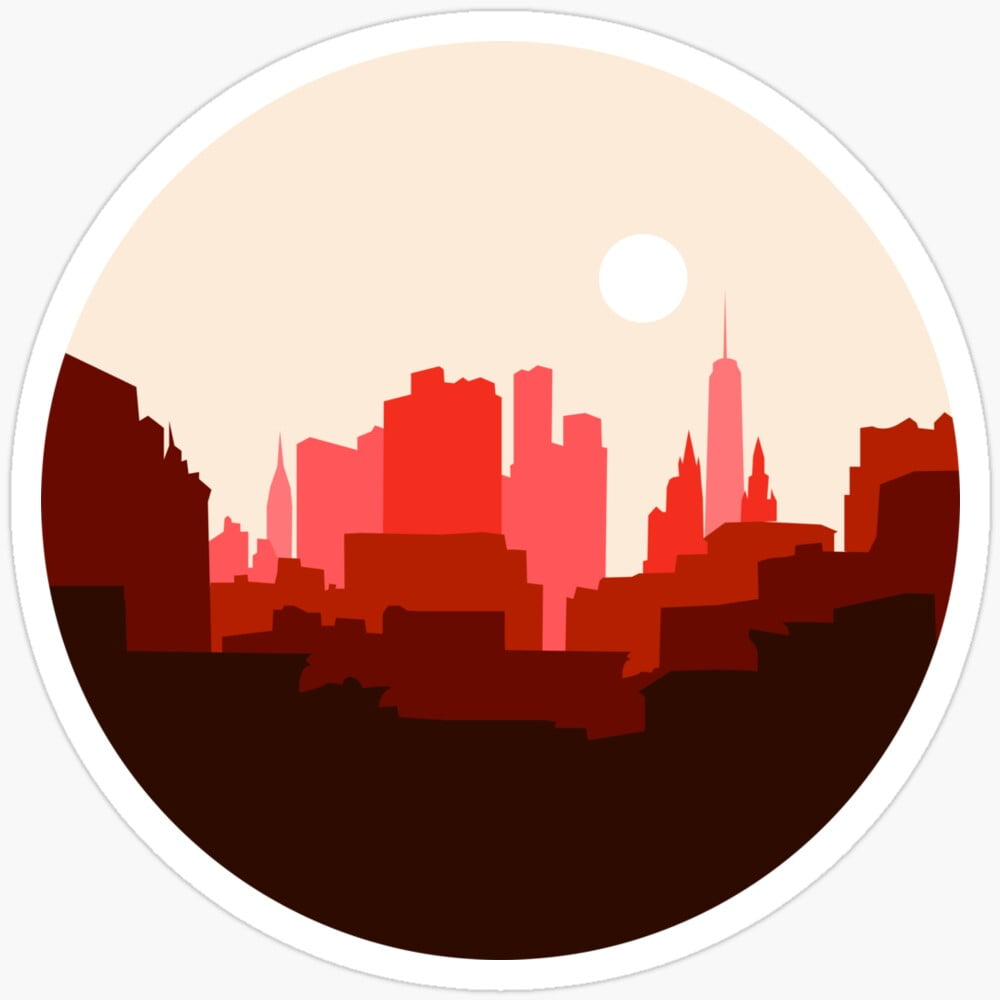 DOPASTICKER York Skyline Sticker Phone Sticker, Latop Sticker, Lover ...