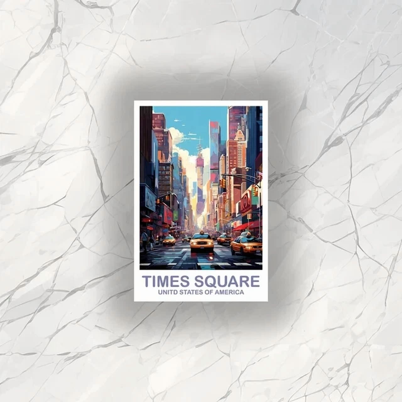 DOPASTICKER York Travel Sticker Manhattan Skyline, Big Apple, Bright ...