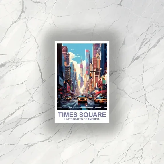 DOPASTICKER York Travel Sticker Manhattan Skyline, Big Apple, Bright ...