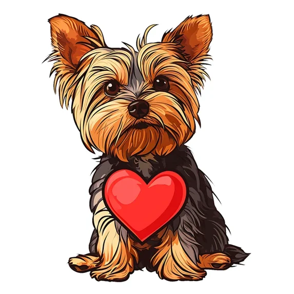 DOPASTICKER Yorkshire Terrier Car Sticker Dog Sticker Phone Sticker ...