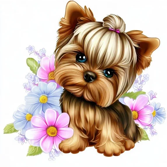 DOPASTICKER Yorkshire Terrier Car Sticker Dog Sticker Phone Sticker ...