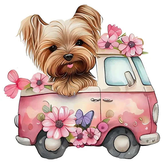 DOPASTICKER Yorkshire Terrier Car Sticker Dogs Sticker Phone Sticker ...