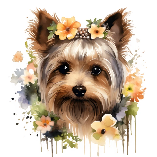 DOPASTICKER Yorkshire Terrier Car Sticker Dogs Sticker Phone Sticker ...