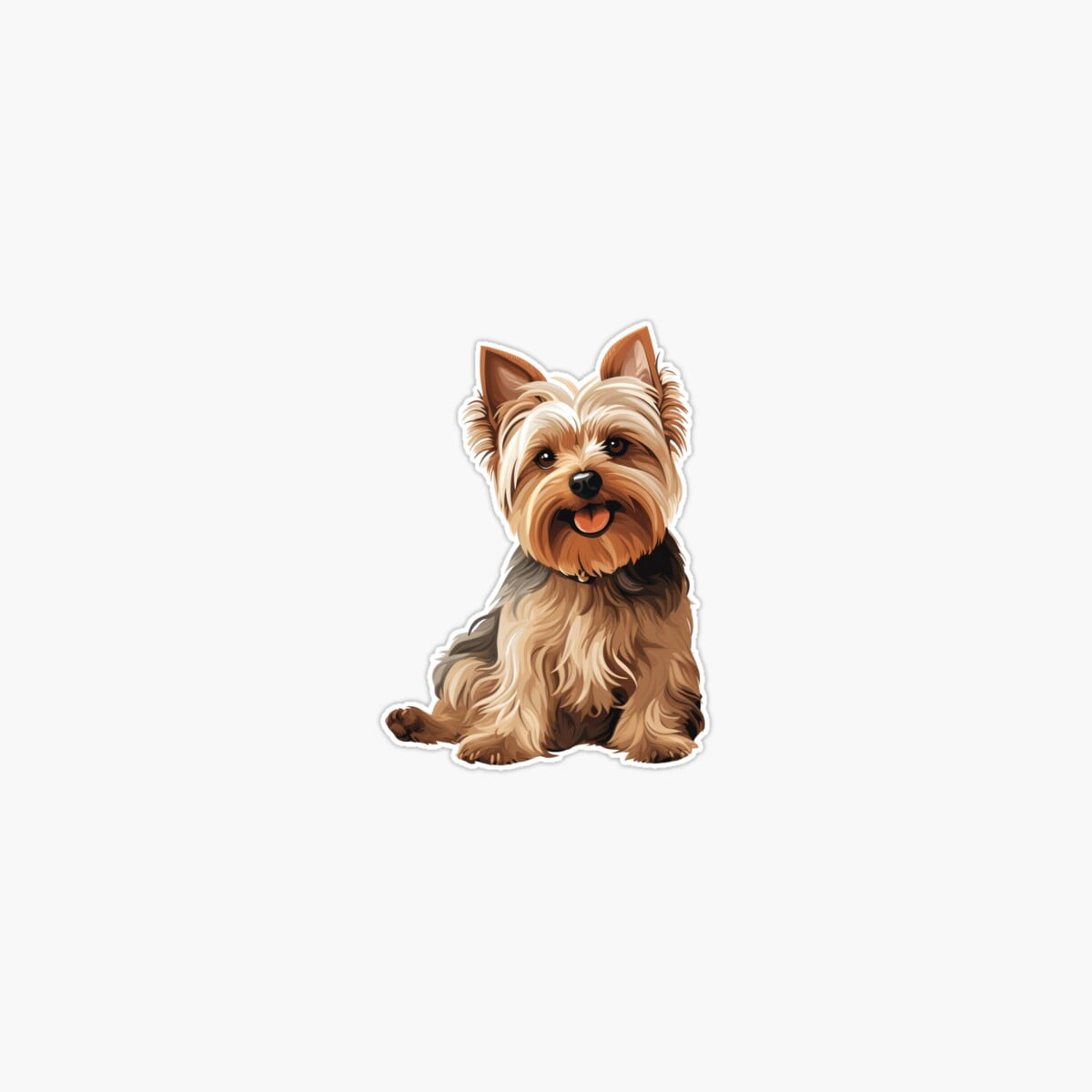 DOPASTICKER Yorkshire Terrier Sticker, Phone Sticker Car Stickers ...