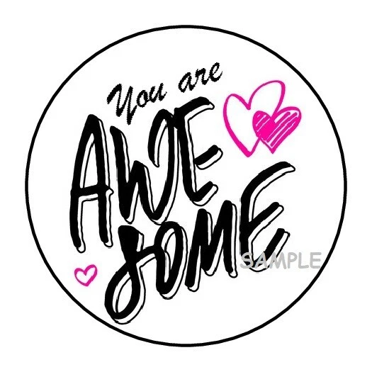 DOPASTICKER You Are Awesome Stickers Hearts Gifts Phone Decal Water ...