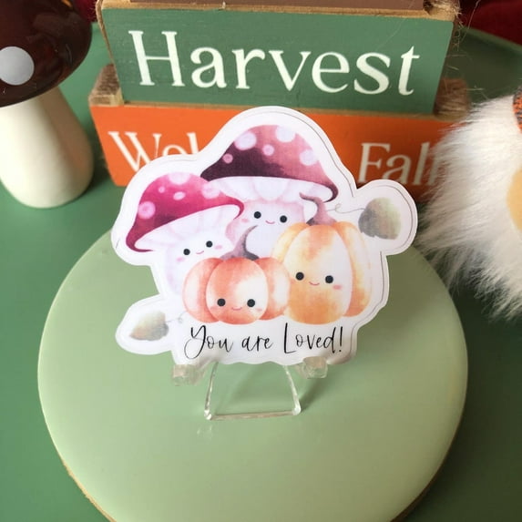 DOPASTICKER You Are Loved Mushroom Sticker Faith Sticker Pumpkin ...