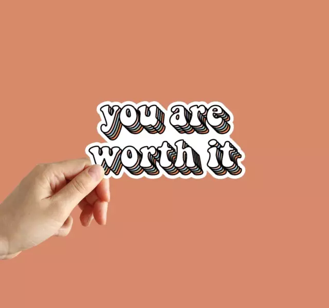DOPASTICKER You Are Worth It Sticker Self Love Sticker Phone Decal ...