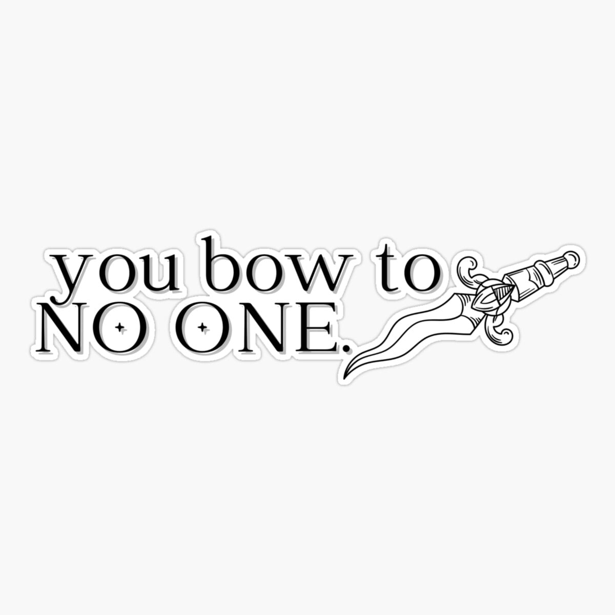 DOPASTICKER You Bow To No One -Acowar, Sarah J Maas Sticker, Phone ...