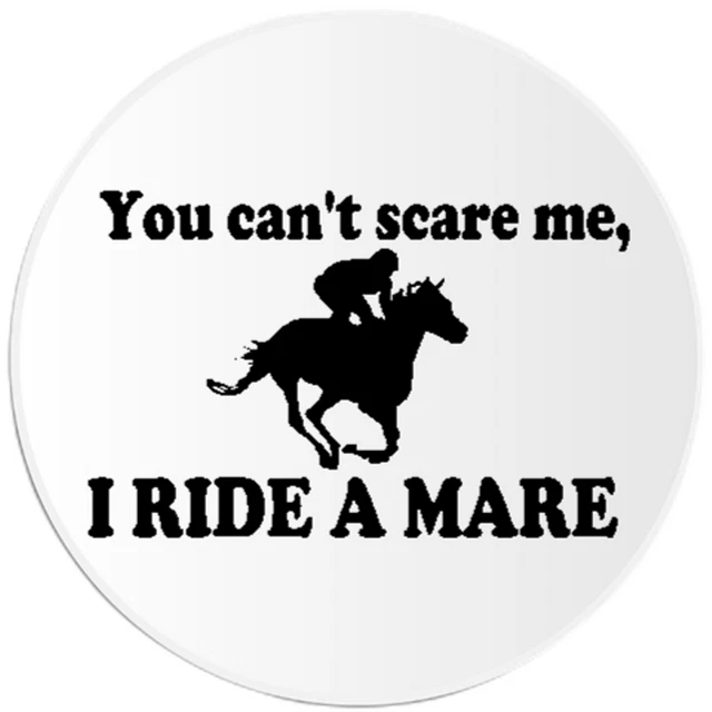 DOPASTICKER You Can'T Scare Me I Ride A Mare Sticker, Horseback Phone ...