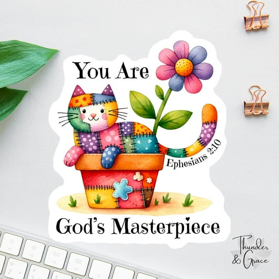 DOPASTICKER You Are God'S Masterpiece Sticker, Affirmation Sticker ...