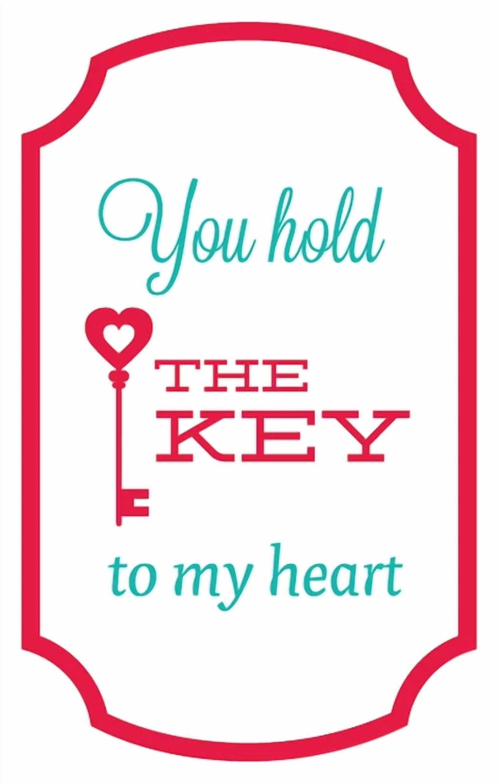 DOPASTICKER You Hold The Key To My Heart Badge Sticker Decal Phone ...