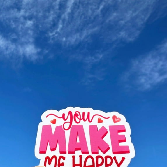 DOPASTICKER You Make Me Happy Sticker, Cute Love Day Stickers, Happy ...