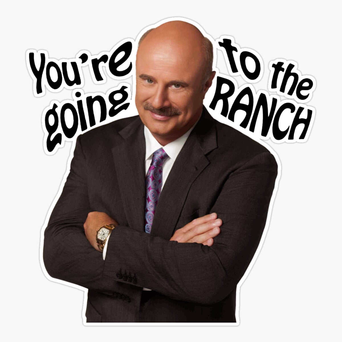 DOPASTICKER You'Re Going To The Ranch Dr Phil Sticker, Phone Sticker ...