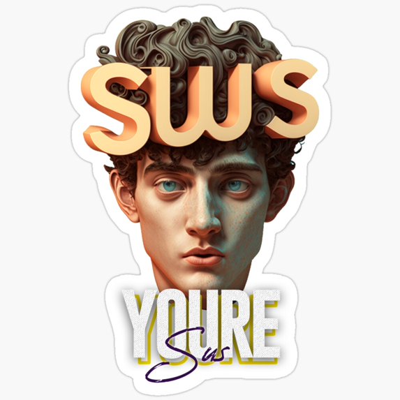 DOPASTICKER Youre Sus Sticker Phone Decal Water Bottle Stickers, Cars ...