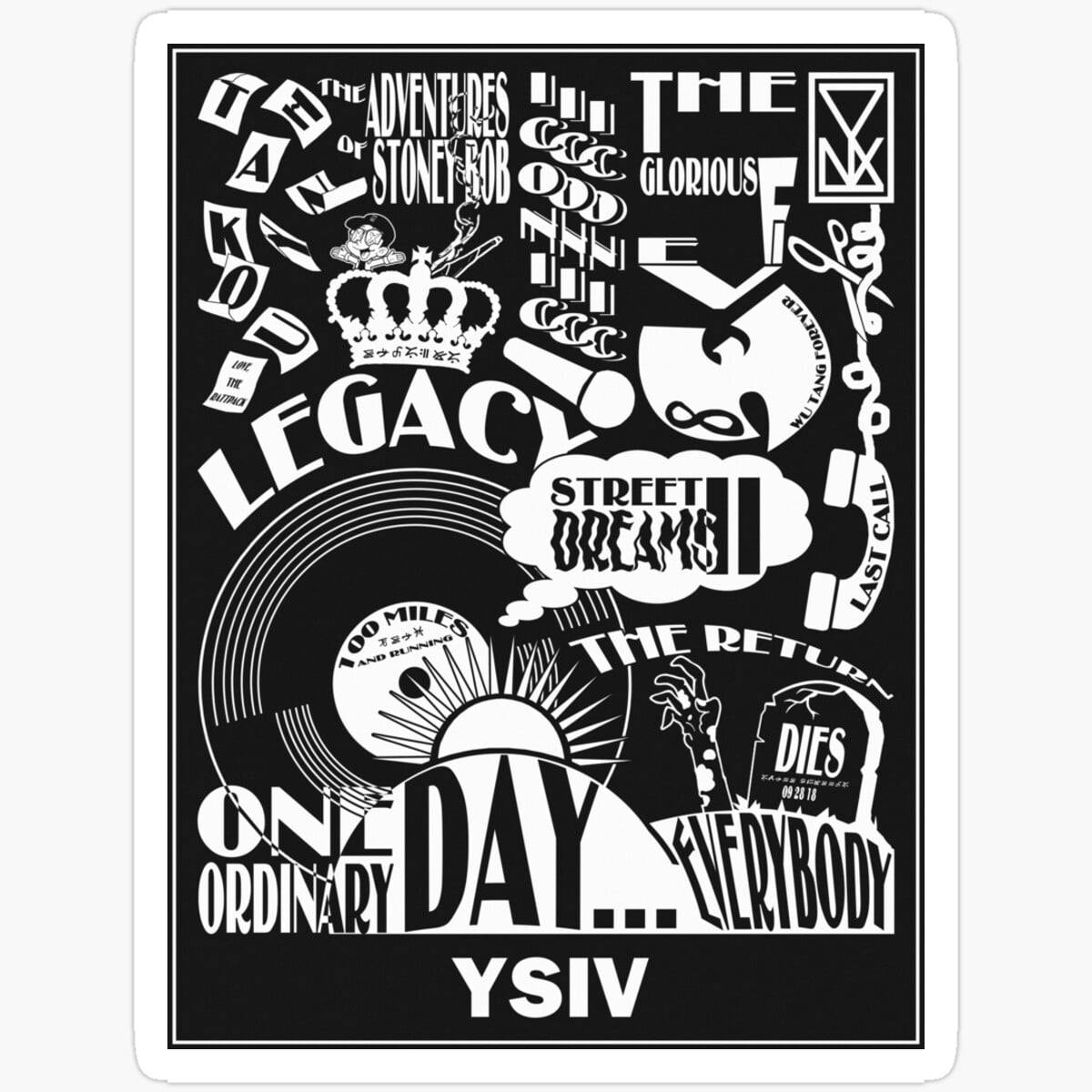 DOPASTICKER Ysiv Poster (Tracklist) - Logic (Young Sinatra Iv) Sticker ...