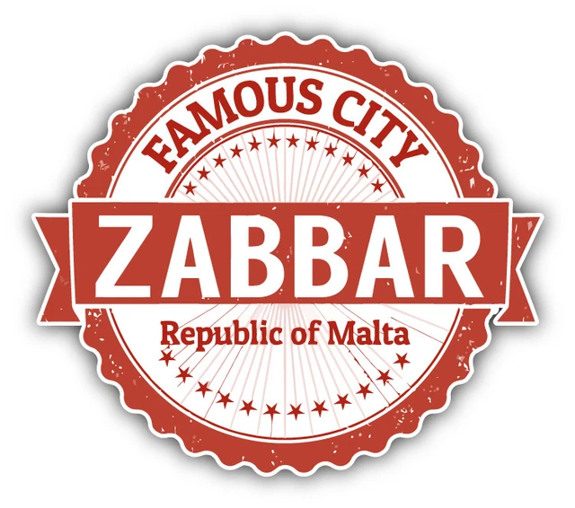 DOPASTICKER Zabbar City Malta Grunge Travel Stamp Sticker Decal Phone ...