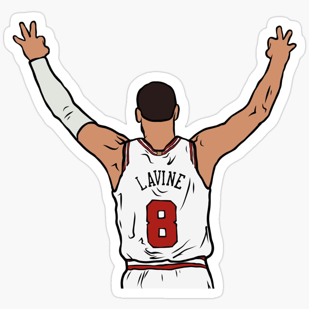 DOPASTICKER Zach Lavine 3 Point Celebration Sticker Phone Decal Water ...