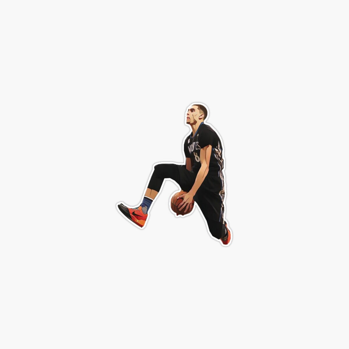 DOPASTICKER Zach Lavine Sticker, Phone Sticker Water Bottle Sticker Car ...