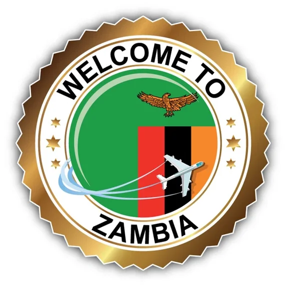 DOPASTICKER Zambia World Flag Welcome Sticker Decal Phone Decal Water ...