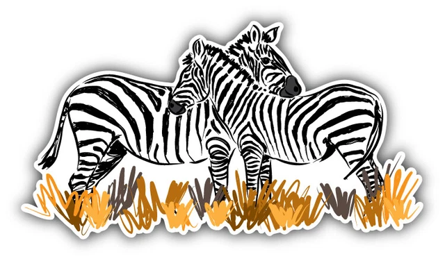 DOPASTICKER Zebras Animal Sticker Decal Phone Decal Water Bottle ...