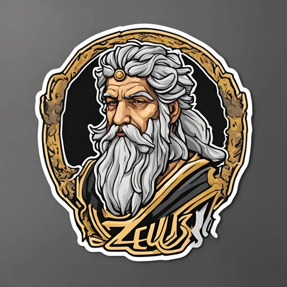DOPASTICKER Zeus Sticker Phone Decal Water Bottle Stickers, Cars ...