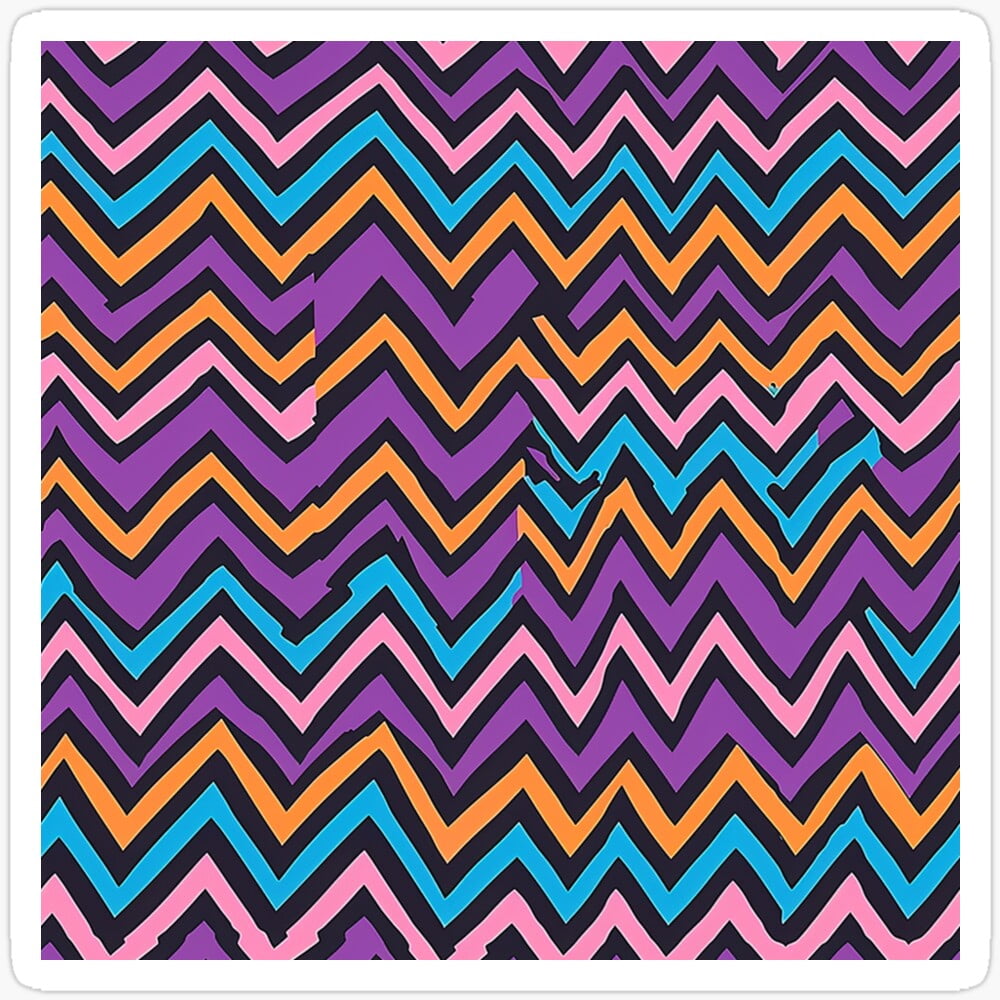 DOPASTICKER Zig Zag Chaos Sticker Phone Decal Water Bottle Stickers ...
