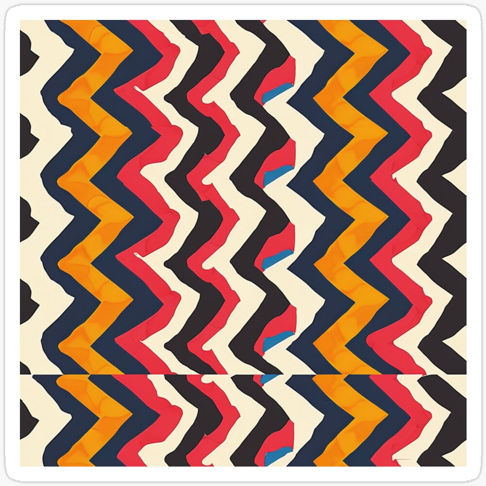DOPASTICKER Zig Zag Chaos Sticker Phone Sticker, Latop Sticker, Lover ...